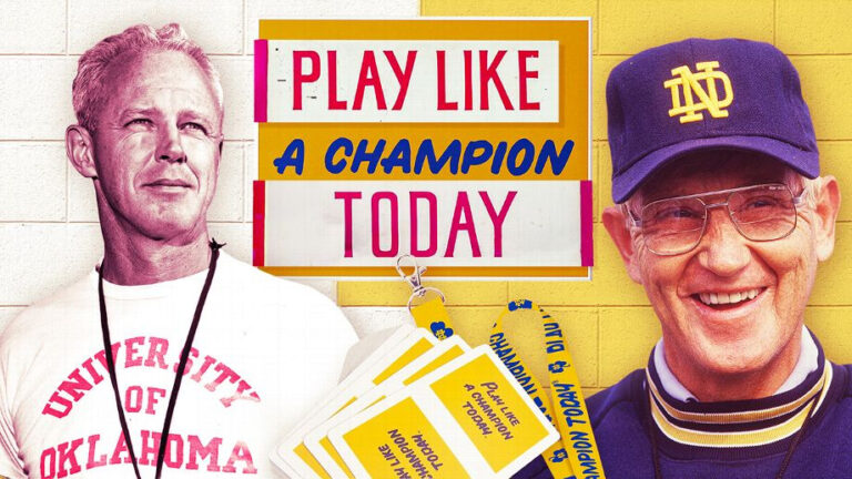 The Story of Notre Dame's "Play Like a Champion Today" Sign - Subway Alumni
